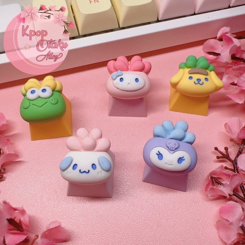 Sanrio Flower Pot Collection Artisan Keycaps | Kpop Otaku Alley Keycaps ...