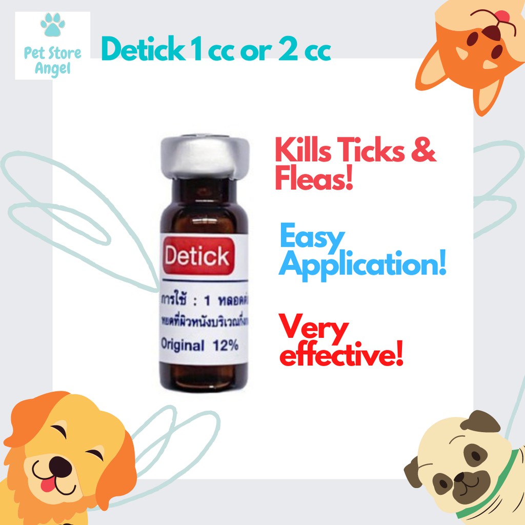 Authentic Detick Anti Tick Garapata Fleas Tick Mites for Pet Dogs and ...
