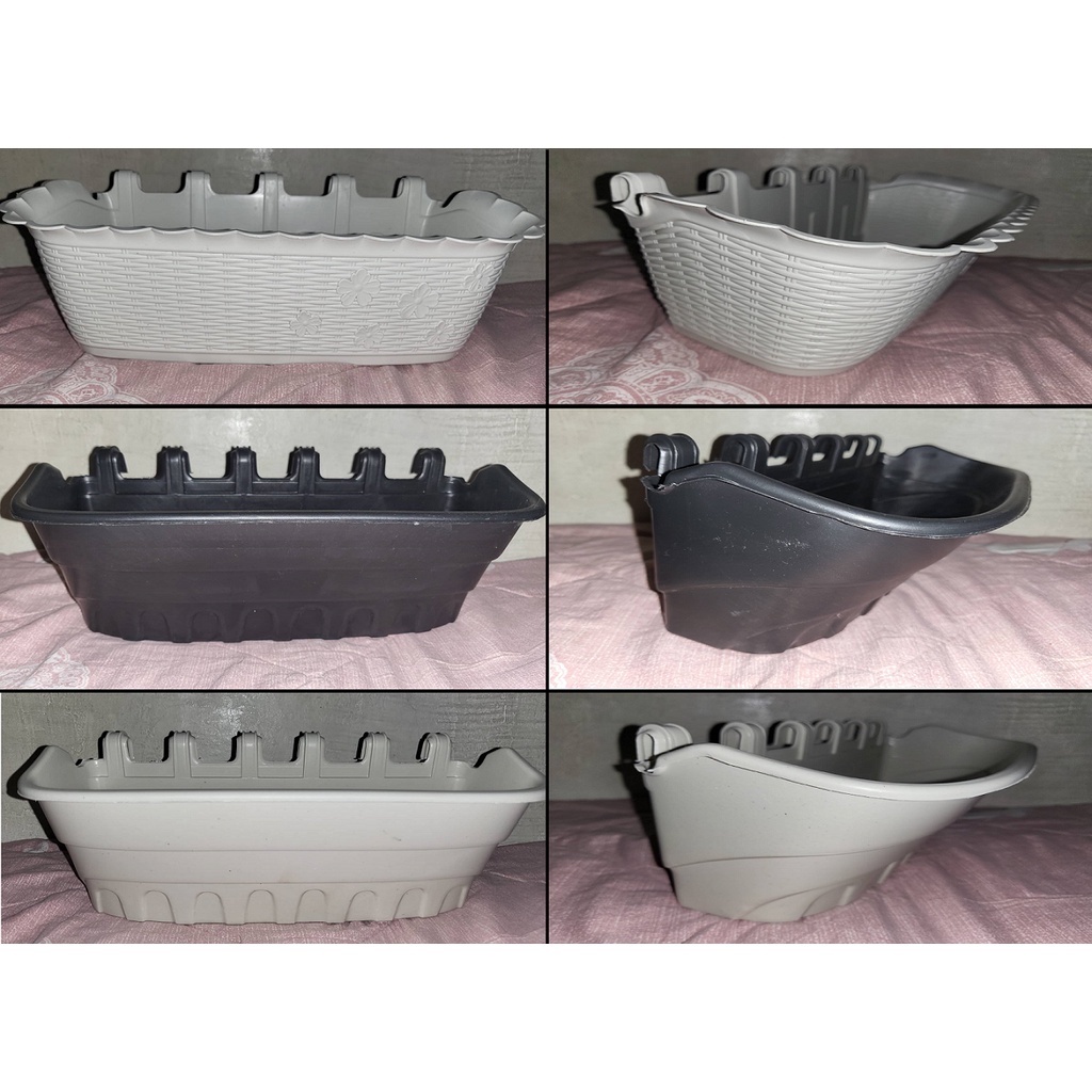 BIG triple size vertical pots for plants / wall pot / hanging pot ...