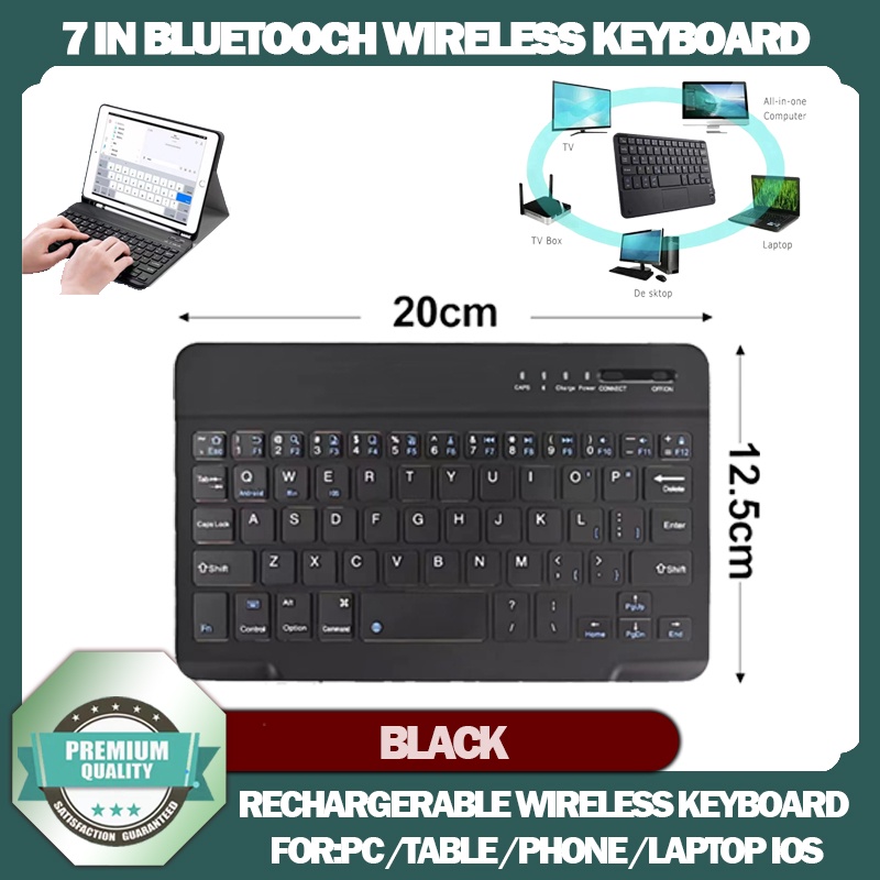 Portable Mini 7 Inch/10 Inch Wireless Keyboard For Laptop Tablet ...