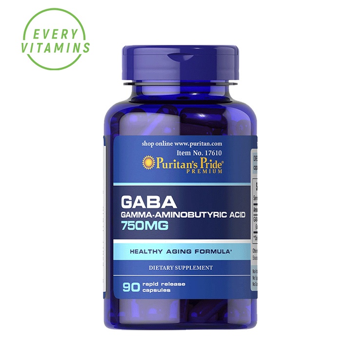 GABA Gamma Acid 750 mg 90 capsules Puritan's Pride | Shopee Philippines
