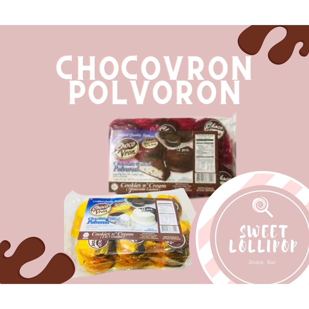 ChocoVron Chocolate Coated Polvoron (12pcs) | Shopee Philippines