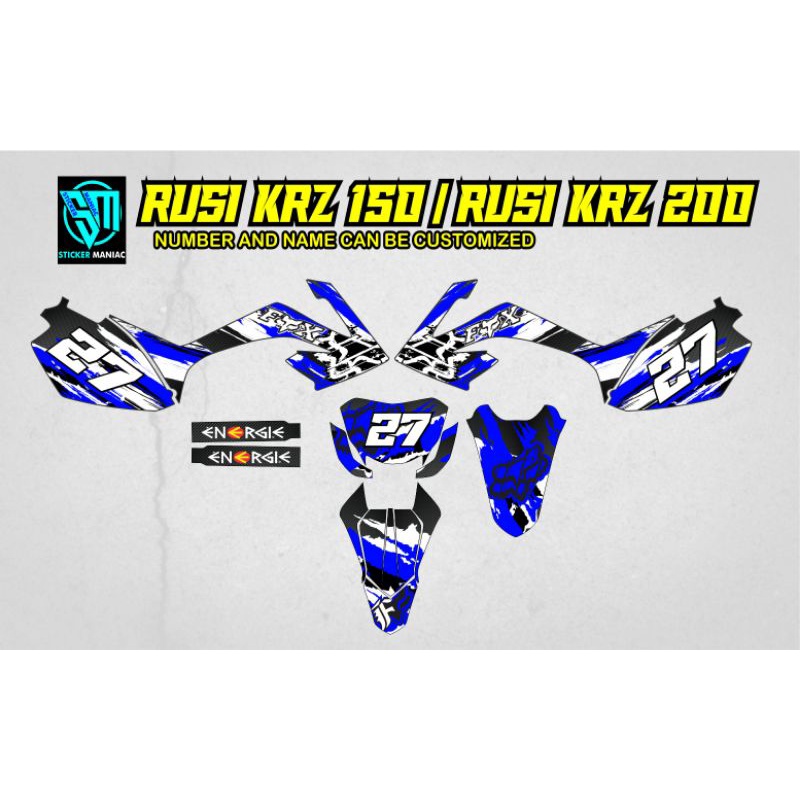 Rusi KRZ 200, Rusi KRZ 150 full body decals, Laminated | Shopee Philippines