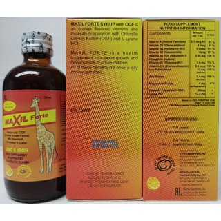 MAXIL FORTE / PLUS 120ml CGF ZINC + IRON SYRUP | Shopee Philippines