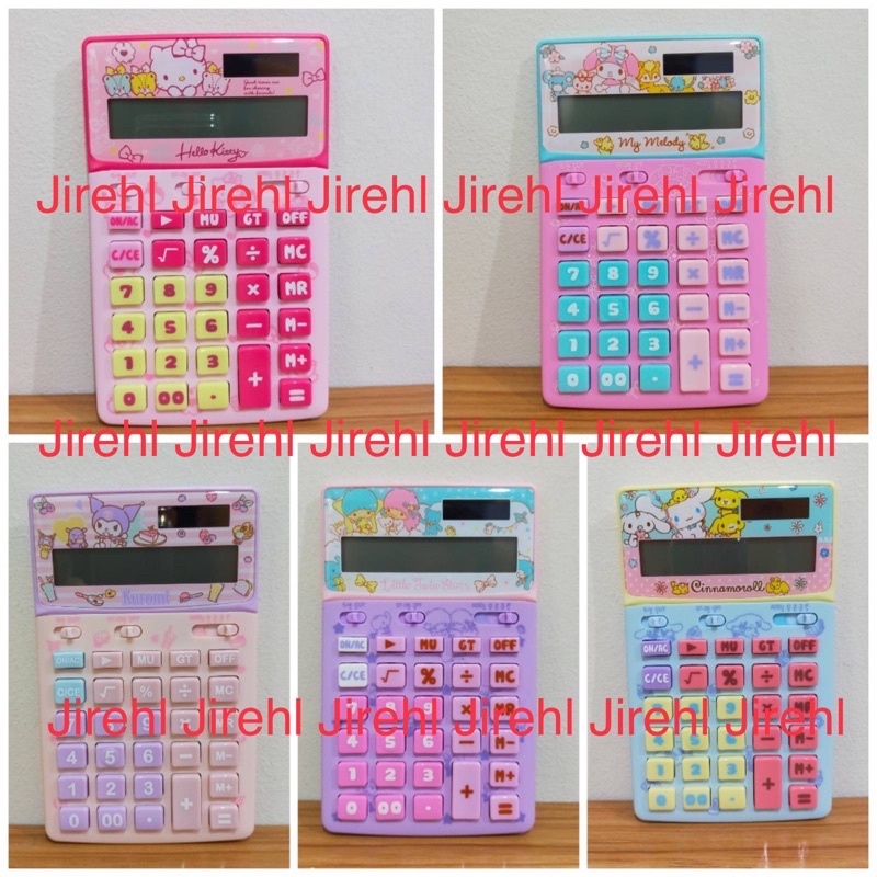 Sanrio Original 12 Digit Calculator - Hello Kitty, My Melody, Kuromi ...