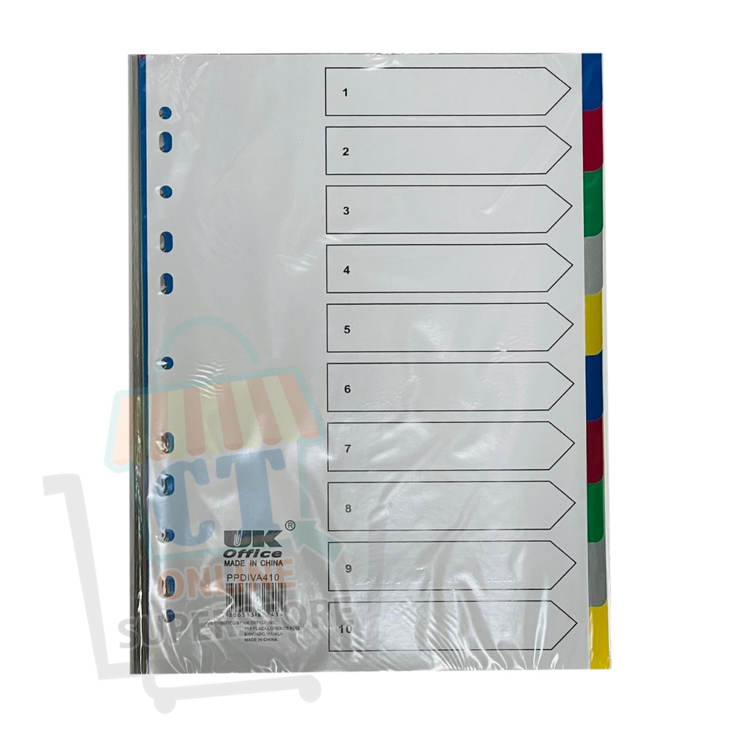 UK Office PP Index Divider A4 10's (for all your Ring Binder and Arch ...