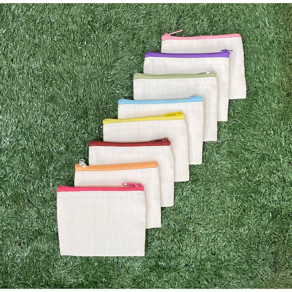 Plain Katsa Colored Zipper Coin Purse Wallet High Quality Canvas ...