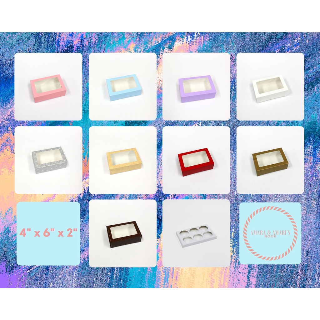 20 pcs - 4 x 6 x 2 Pre-formed Box (for cupcakes, macarons and pastries ...