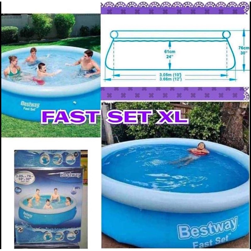 BESTWAY Fast Set Inflatable Pool | Shopee Philippines