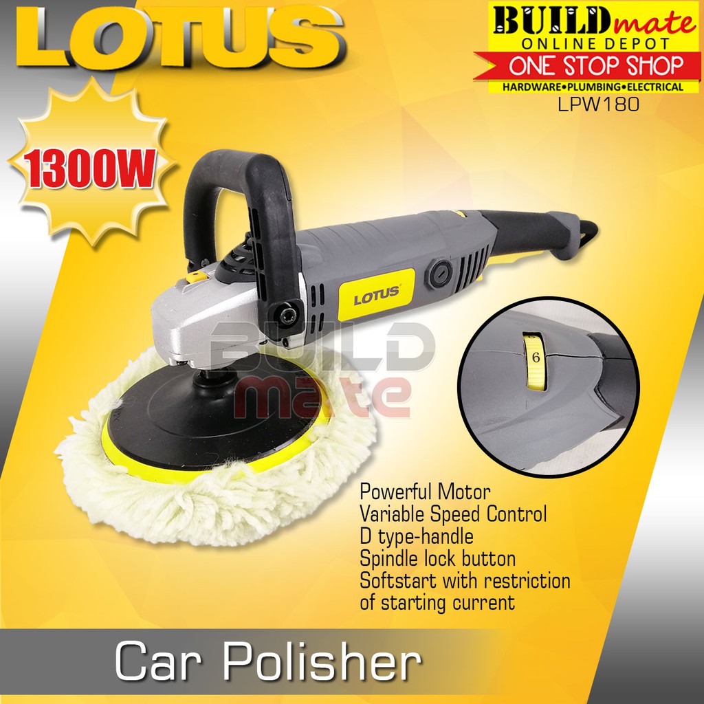 LOTUS Electric Car Polisher Buffing Machine 1300W 180mm Variable Speed ... LOTUS Electric Car Polisher Buffing Machine 1300W 180mm Variable Speed ...