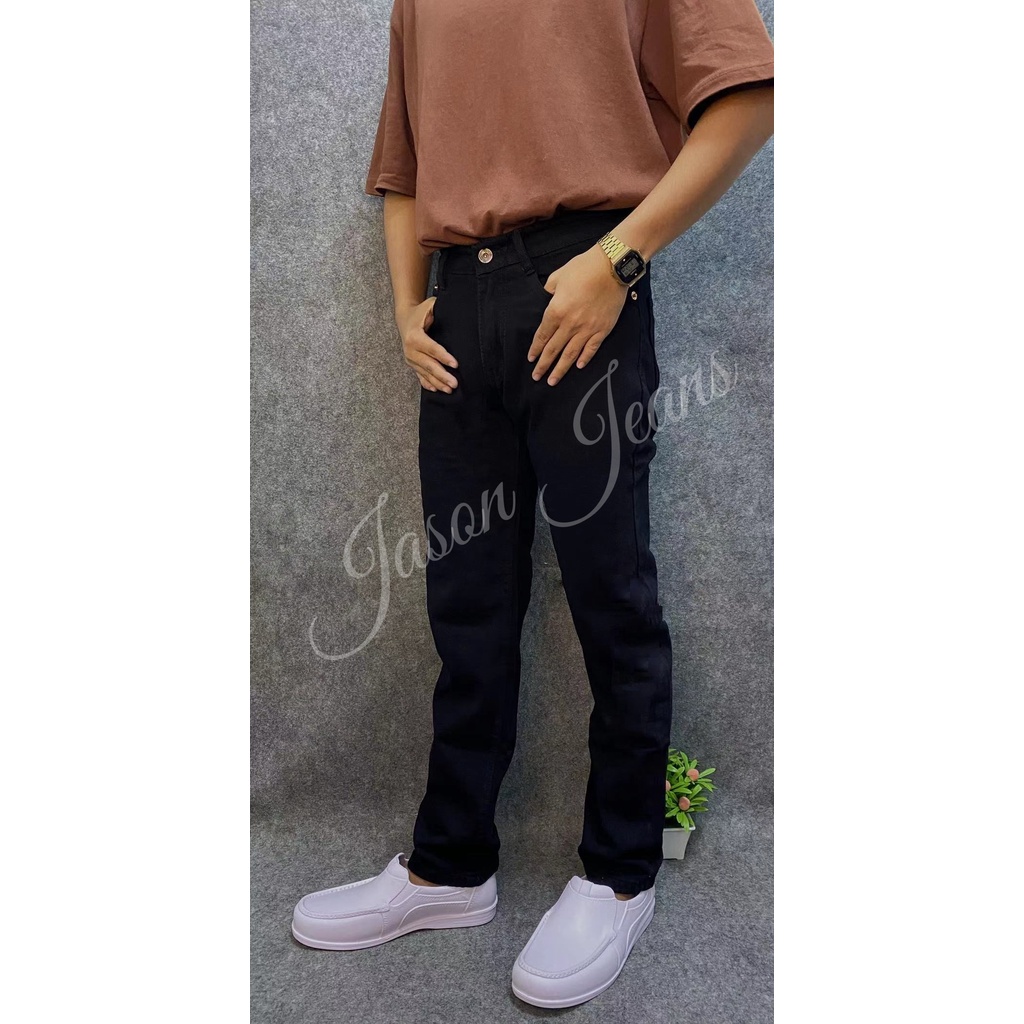 PLAIN BLACK MAONG JEANS JAGTHUG NOT STRECTH FOR OFFICE MEN JEANS ...