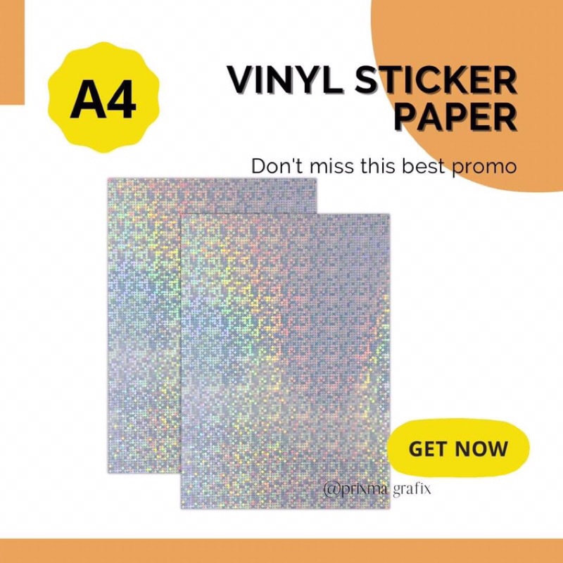 Printable A4 holographic hologram vinyl sticker Paper 20sheets | Shopee ...