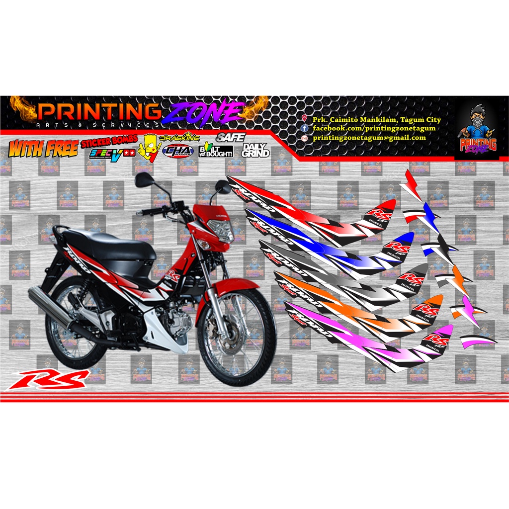 HONDA RS 125 Carb Stock Sticker Decals High Quality and Durable with ...