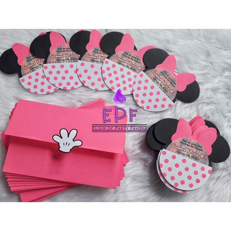 Minnie Mouse Birthday Invitation Card | Shopee Philippines