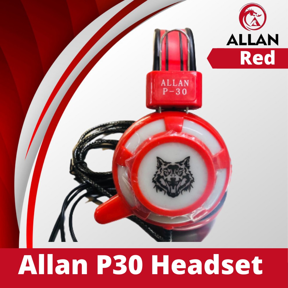 Allan Heavy Duty Gaming Headset P30 (RED) With Mic /Gaming RGB Headset ...