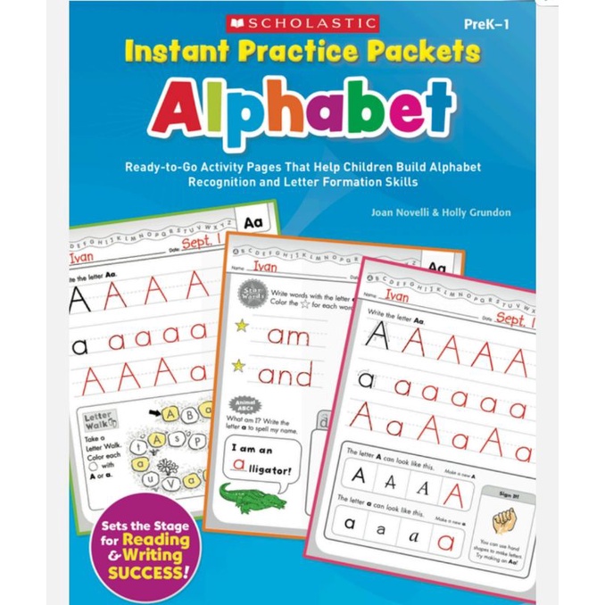 Pre-K 129pages SCHOLASTIC ALPHABET | Shopee Philippines