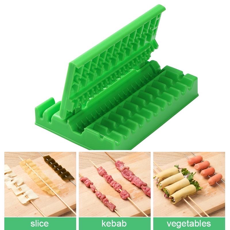 BBQ Skewers Kebab Beef Pork Meat Vegetables String Grill Maker Barbecue ...