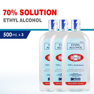 Cleene Ethyl Alcohol 70% 500ml 3s | Shopee Philippines