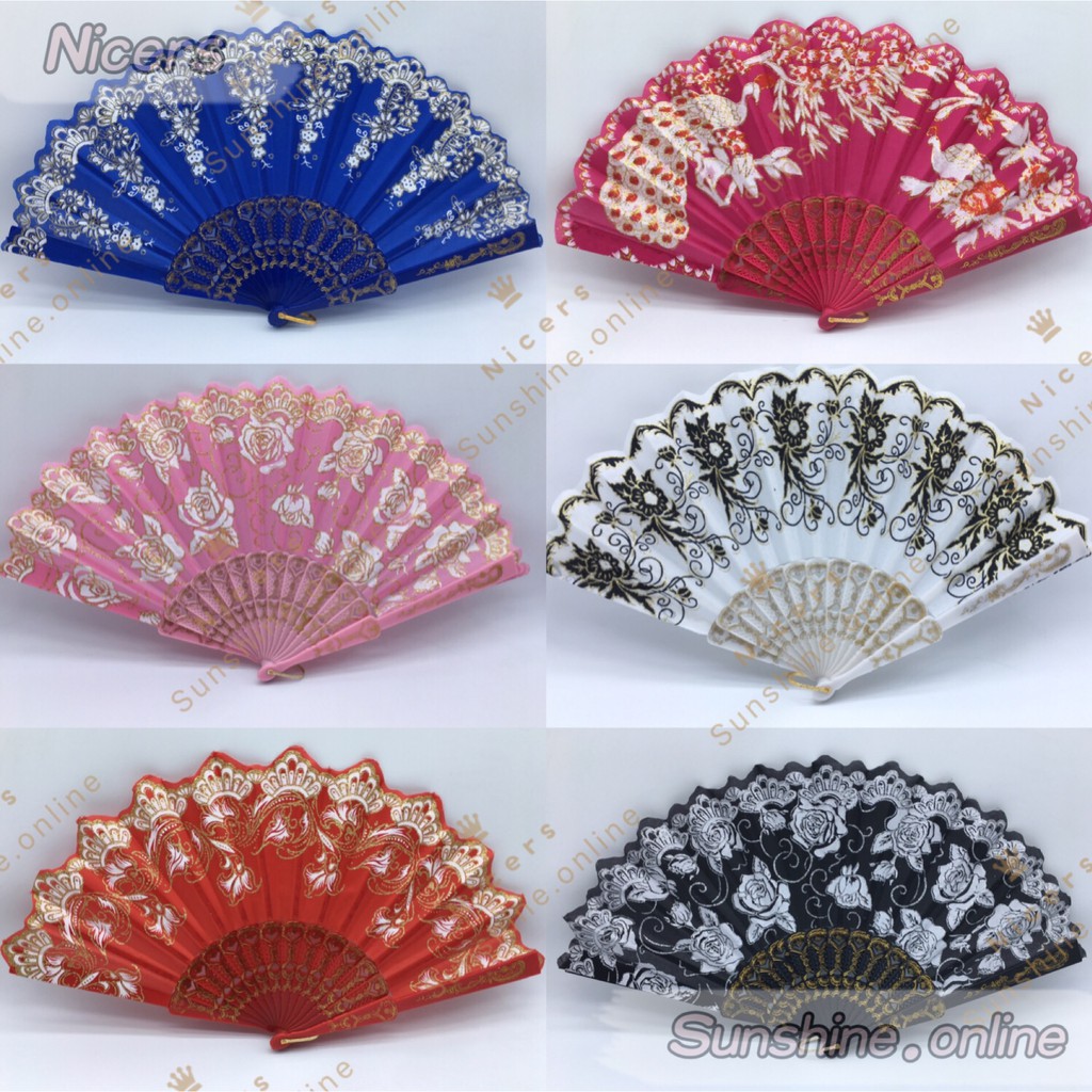 A14006 Pamaypay o Abanico 6pcs/set Assorted Plastic fan | Shopee ...