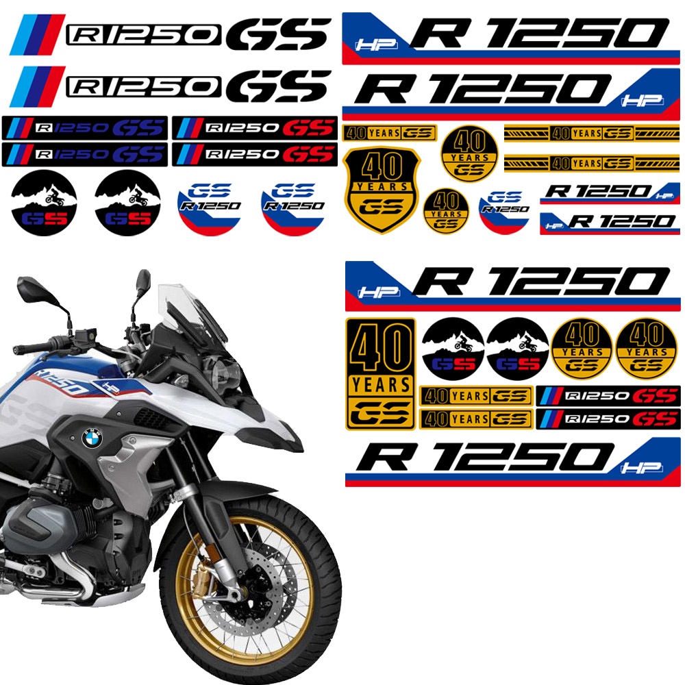 BMW Motorcycle Sticker BMW R 1250 GS HP Color Sticker Helmet Sticker ...