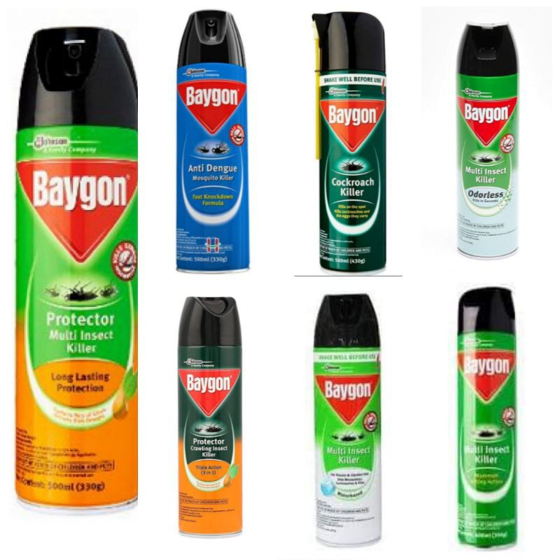 Baygon spray protector multi insect control 500ml & 300ml | Shopee ...