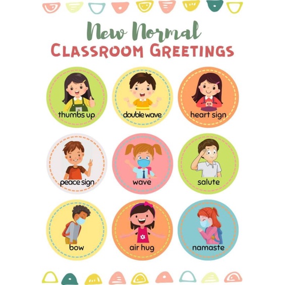 NEW NORMAL CLASSROOM GREETINGS A4 LAMINATED | Shopee Philippines