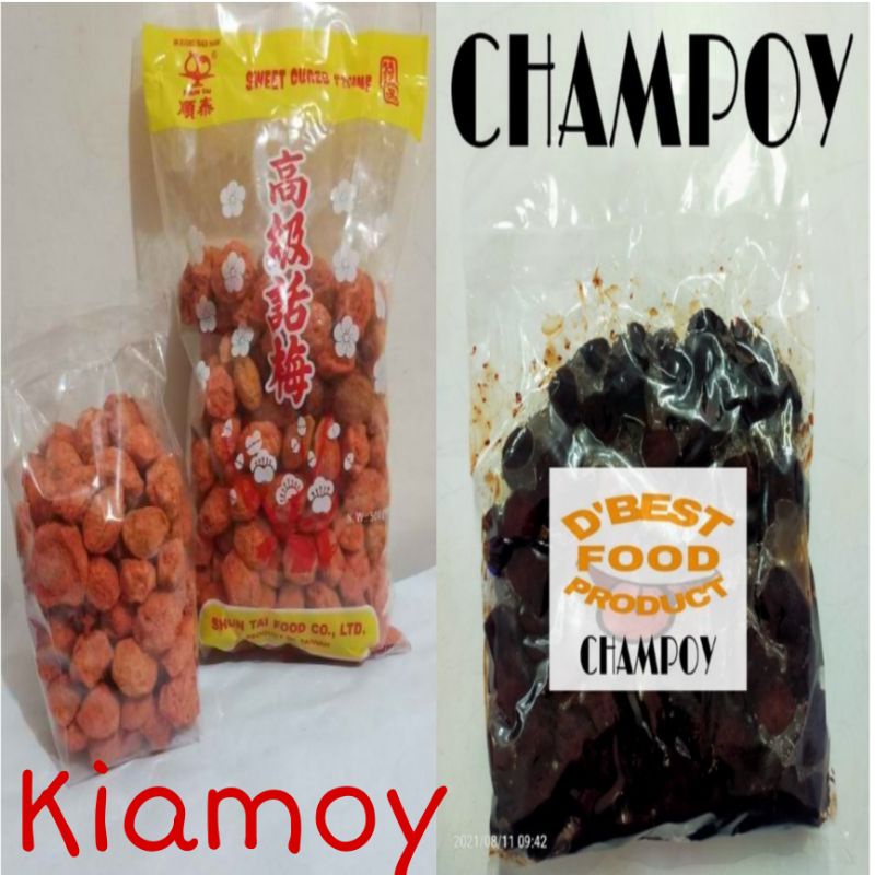 Kiamoy ( dried sweet cured prune ) and champoy 250 grams & 100 grams ...