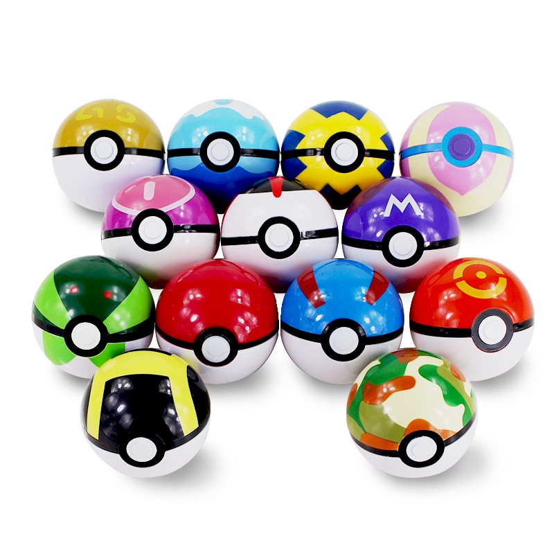 7cm Pokemon Pikachu Poke Ball Cosplay Pop-up Poke Ball Kids Toy Plastic ...