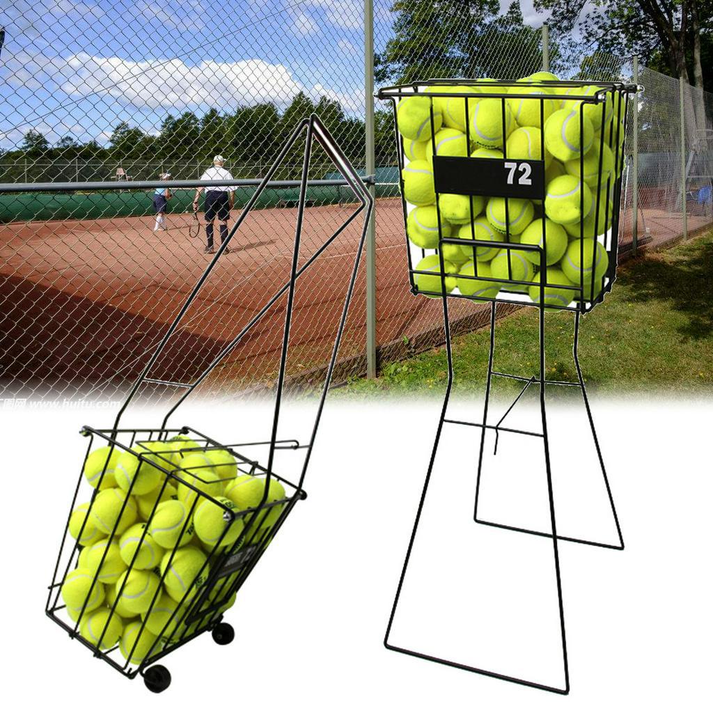 88cm 72 Tennis Sport Balls Pick Up Hopper Basket Portable Stand Storage ...