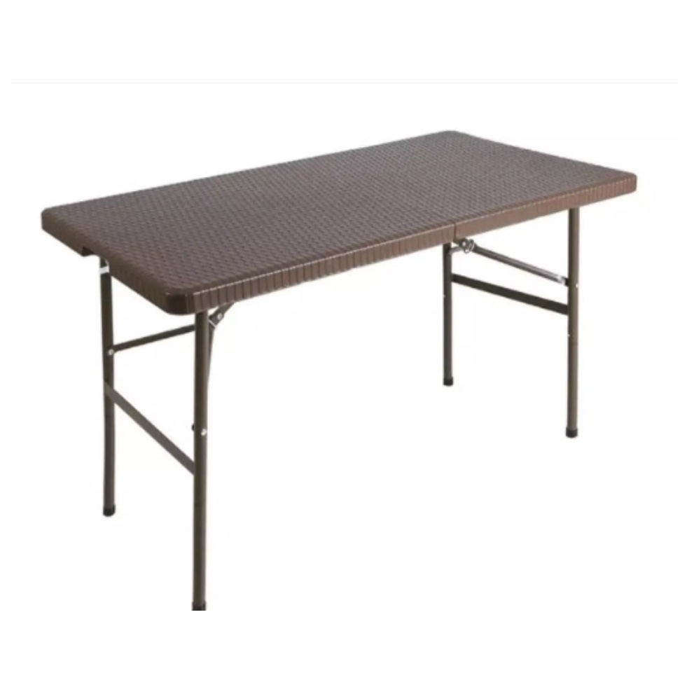 Heavy Duty Folding Folding Table 4 FT/Fold-in-half Table Brown Steel ...