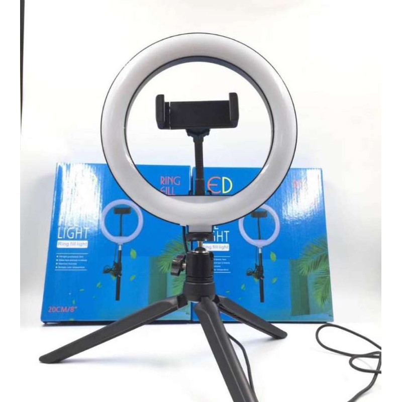 Table Ringlight 16/26cm LED Dimmable Ringlight with Tripod | Shopee ...