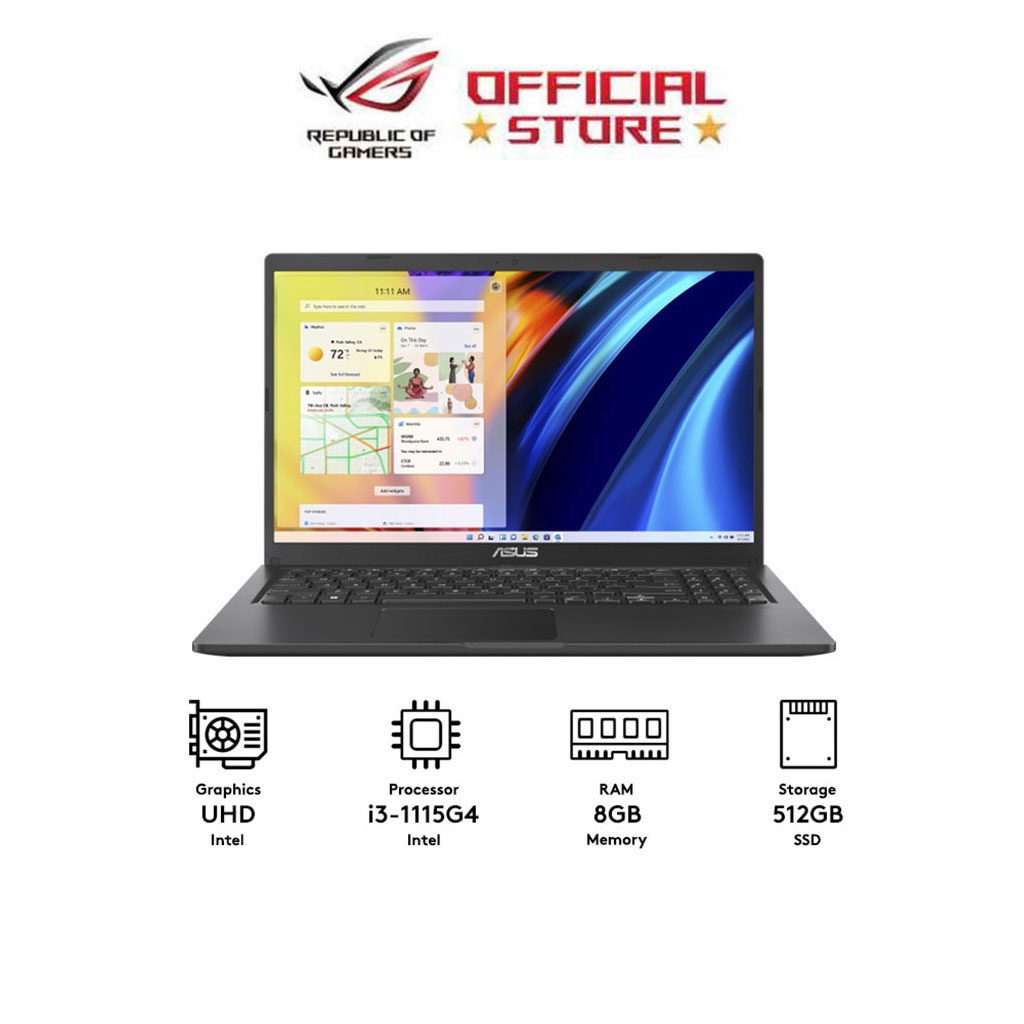 Asus VivoBook X1500EA-BQ2585WS 15" FHD i3-1115G4 8GB DDR4 512GB SSD ...