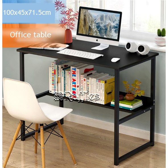 sale with chip at the back Office table 100*45*72cm (Black) mdf desk ...