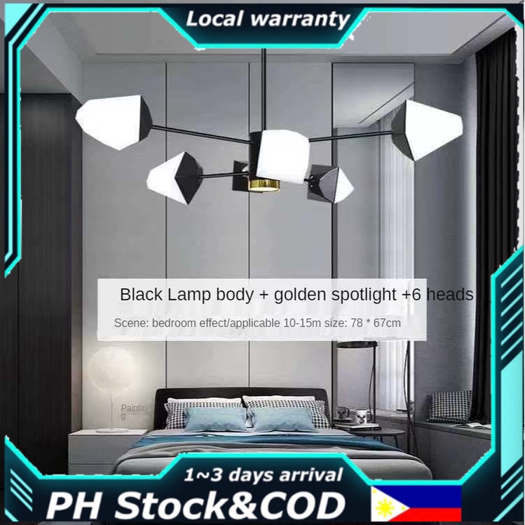 6Way Retro Ceiling Light Metal Pendant Lamp Ring Light With Stand ...