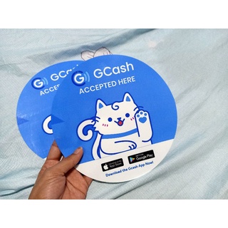 GCash Accepted Here vynil Sticker waterproof 8 diameter | Shopee ...