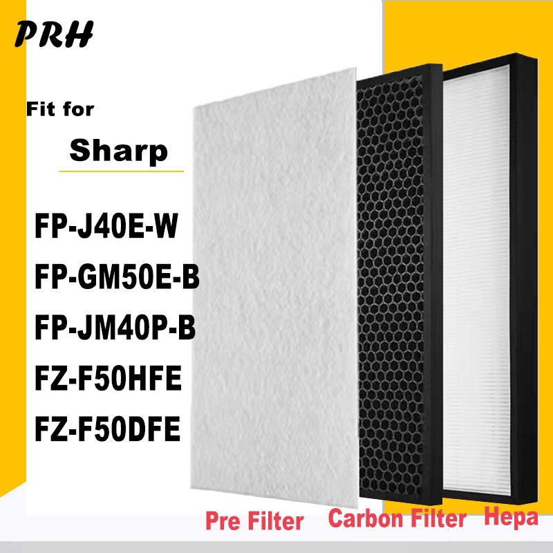 For Sharp FP-J40E-W FP-GM50E-B FP-JM40P-B Replacement HEPA Activated ...