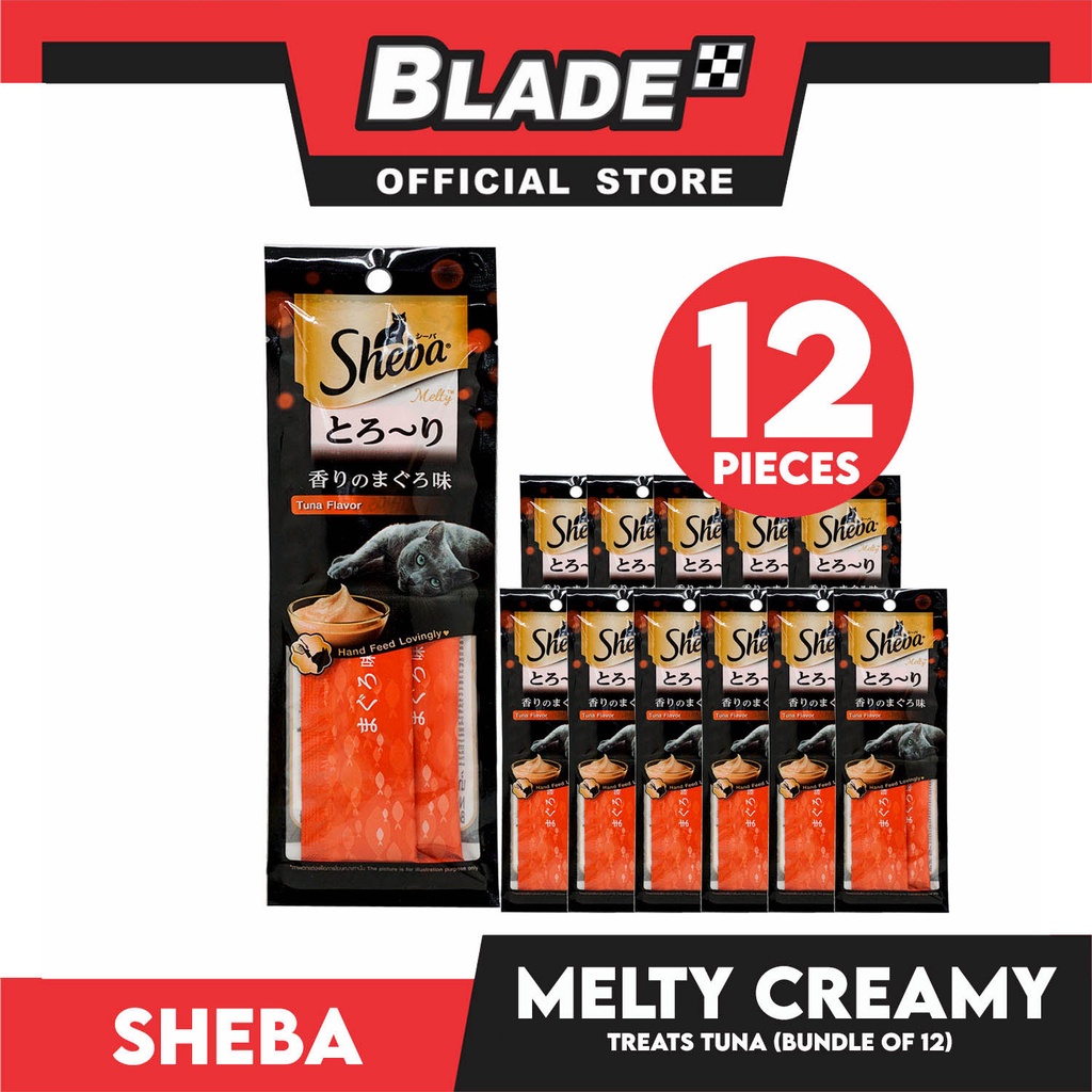 12pcs Sheba Melty Tuna Creamy Cat Treat 24g Premium Cat Snack Food ...