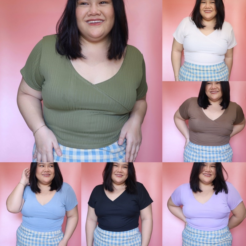 MARIAH PLUS SIZE CROP TOP | Shopee Philippines