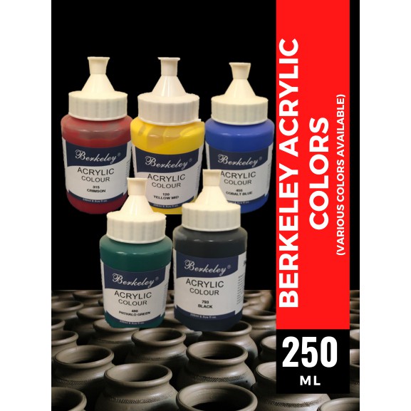 BERKELEY Acrylic Colors 250 mL (Paint, Painting, Art, Colours, Easel ...