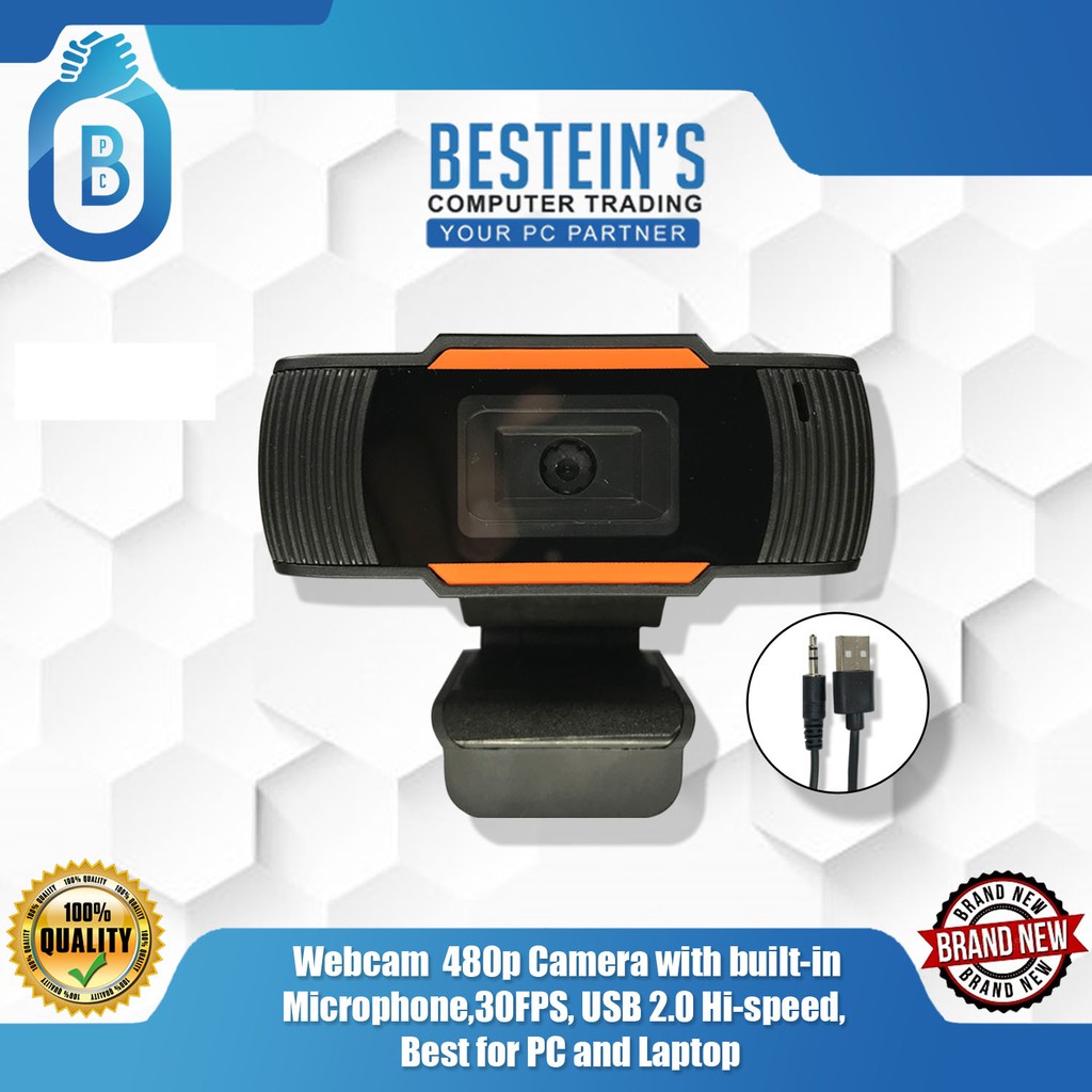 Webcam 480P HD Camera with builtin Microphone, 480p, 30FPS, USB 2.0 Hi ...