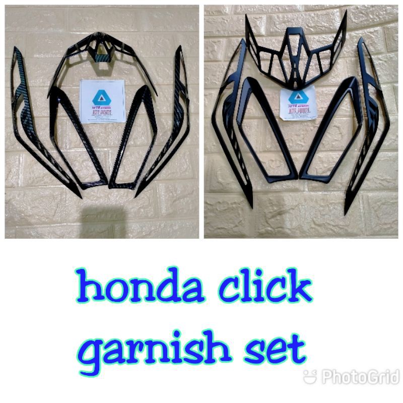 Honda click125/150i garnish gc v2 matt black | Shopee Philippines