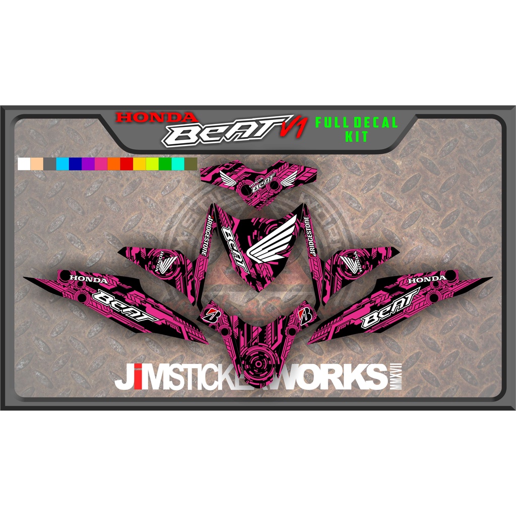 Honda Beat V1 (Full Decals Kit) | Shopee Philippines