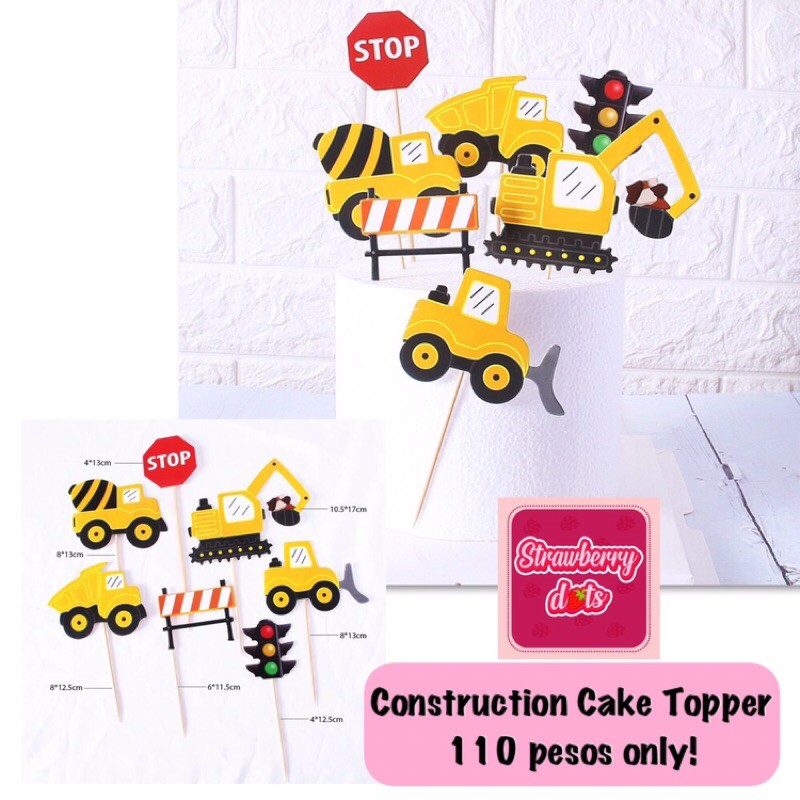 Construction Theme Cake Topper | Shopee Philippines