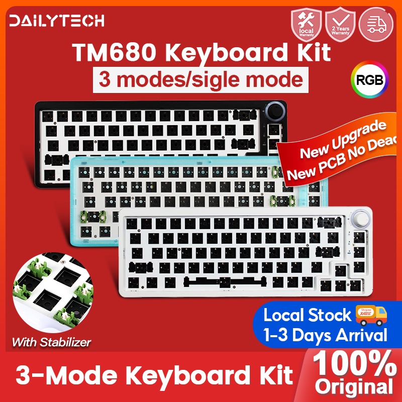 TOM680 TM680 Mechanical Keyboard DIY Kit Hotswap 3 modes bluetooth ...