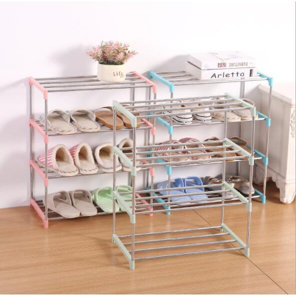 4 Layer Stainless Shoe Rack Shoe Organizer | Shopee Philippines