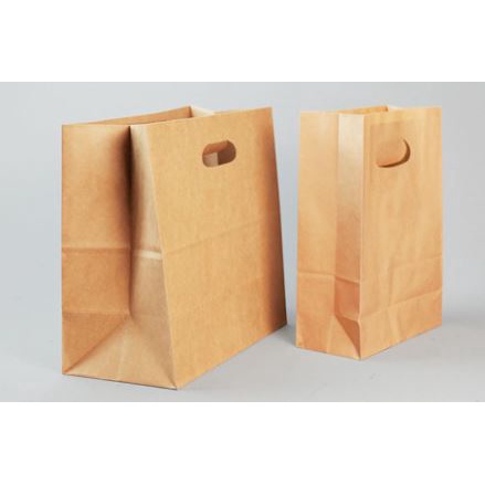PH Based Ordinary Kraft Brown paper bag with punch hole handle (1pc ...
