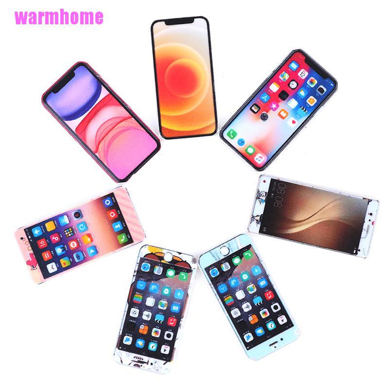 WMPH 1PC 1:12 Dollhouse Miniature Mobile Phone Model Toys Doll House ...