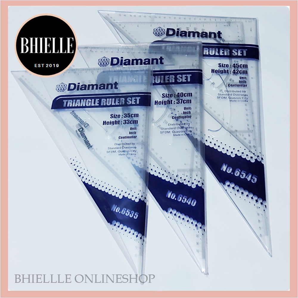 Triangle Ruler set BIG 45x45 and 30x60 | Shopee Philippines