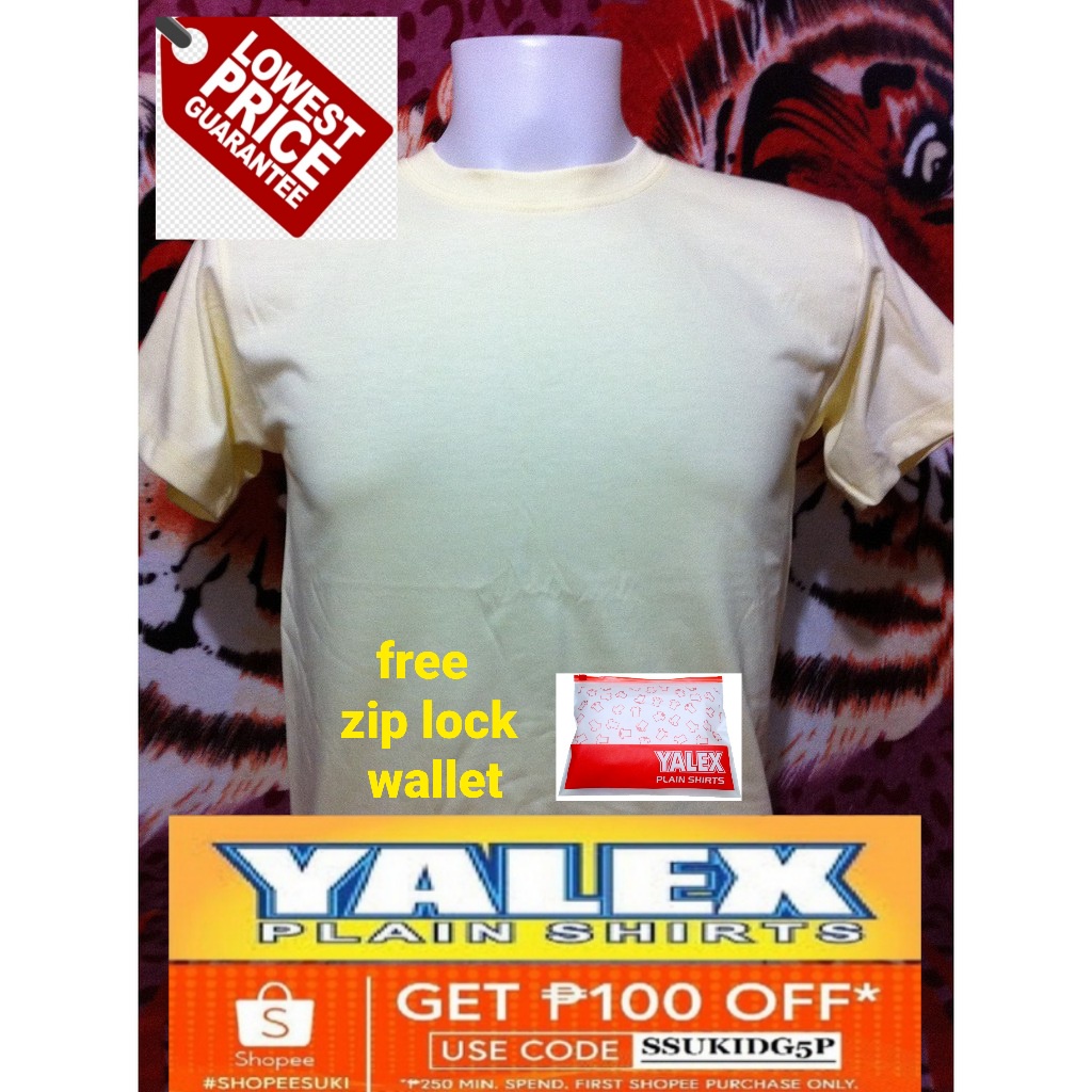 Yalex Plain Tshirt Cream Roundneck - NO MINIMUM - kids to adult ...