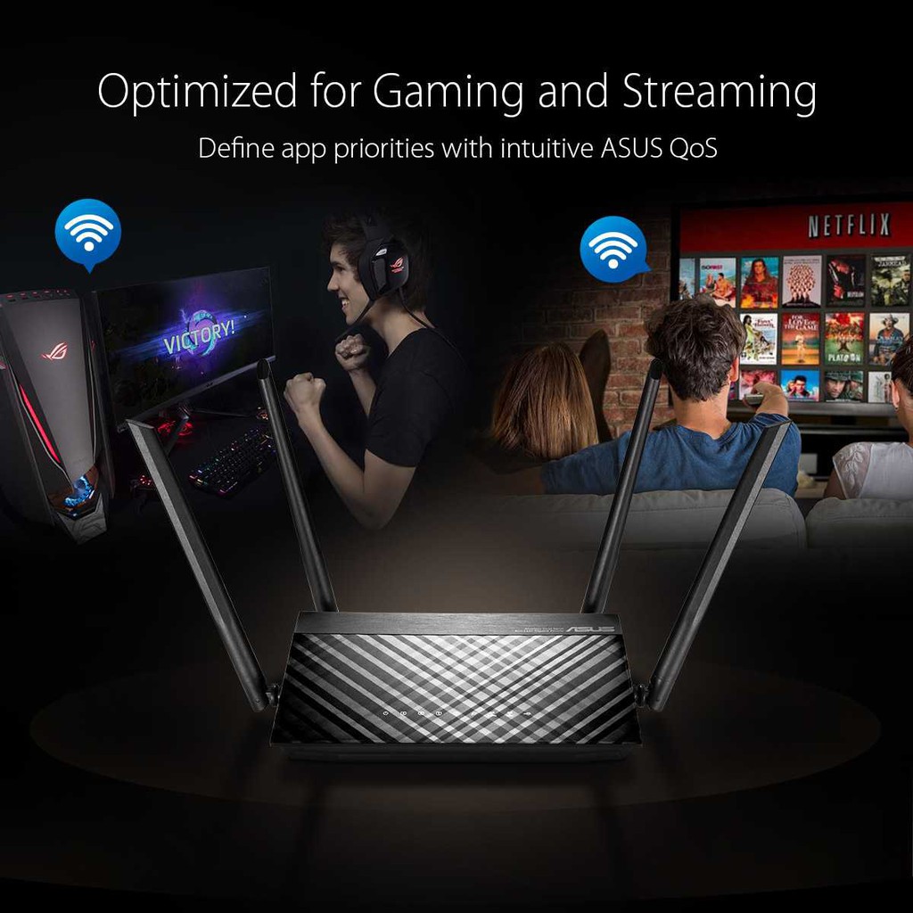 Rt-ac59u V2 AC1500 Dual Band Gigabit WiFi Extendable Router with MU ...